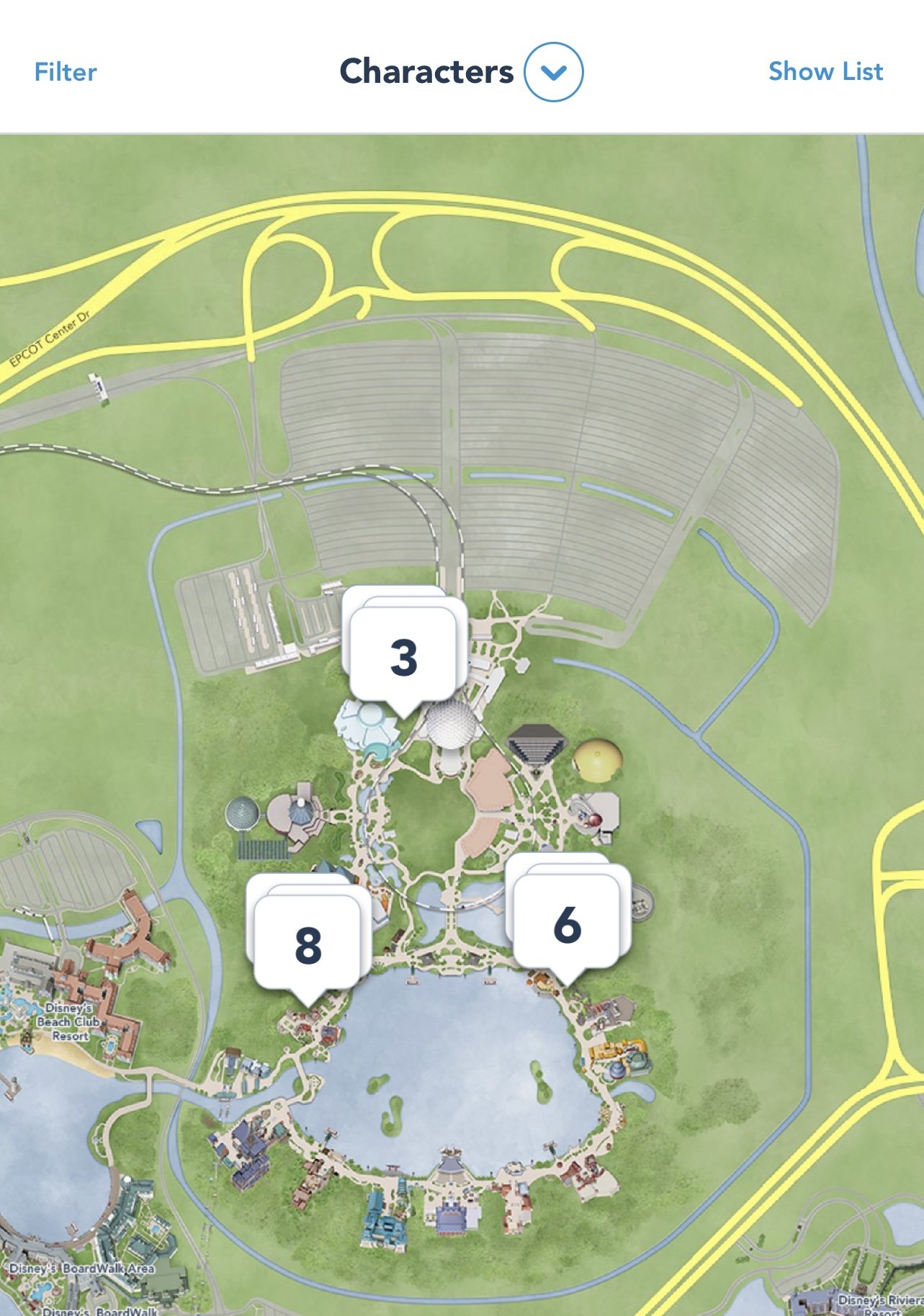 Finding Characters in the My Disney Experience App - Disney Over 50